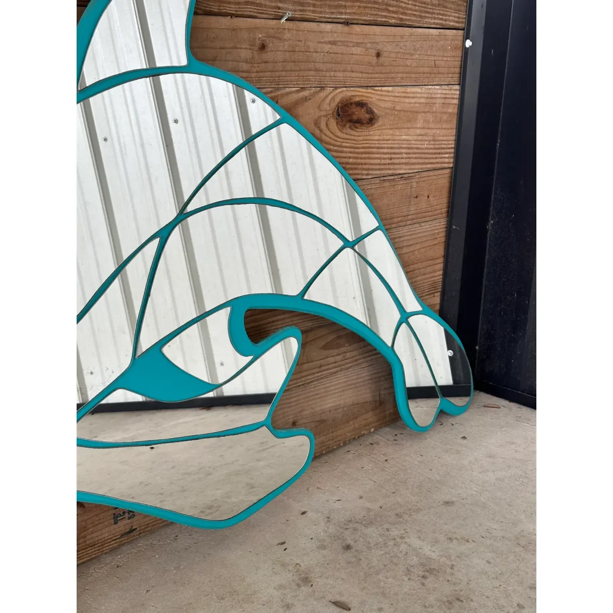 1980’s Monumental Coastal Twin Dolphin Wall Mirror | Brittany's Bamboo Barn