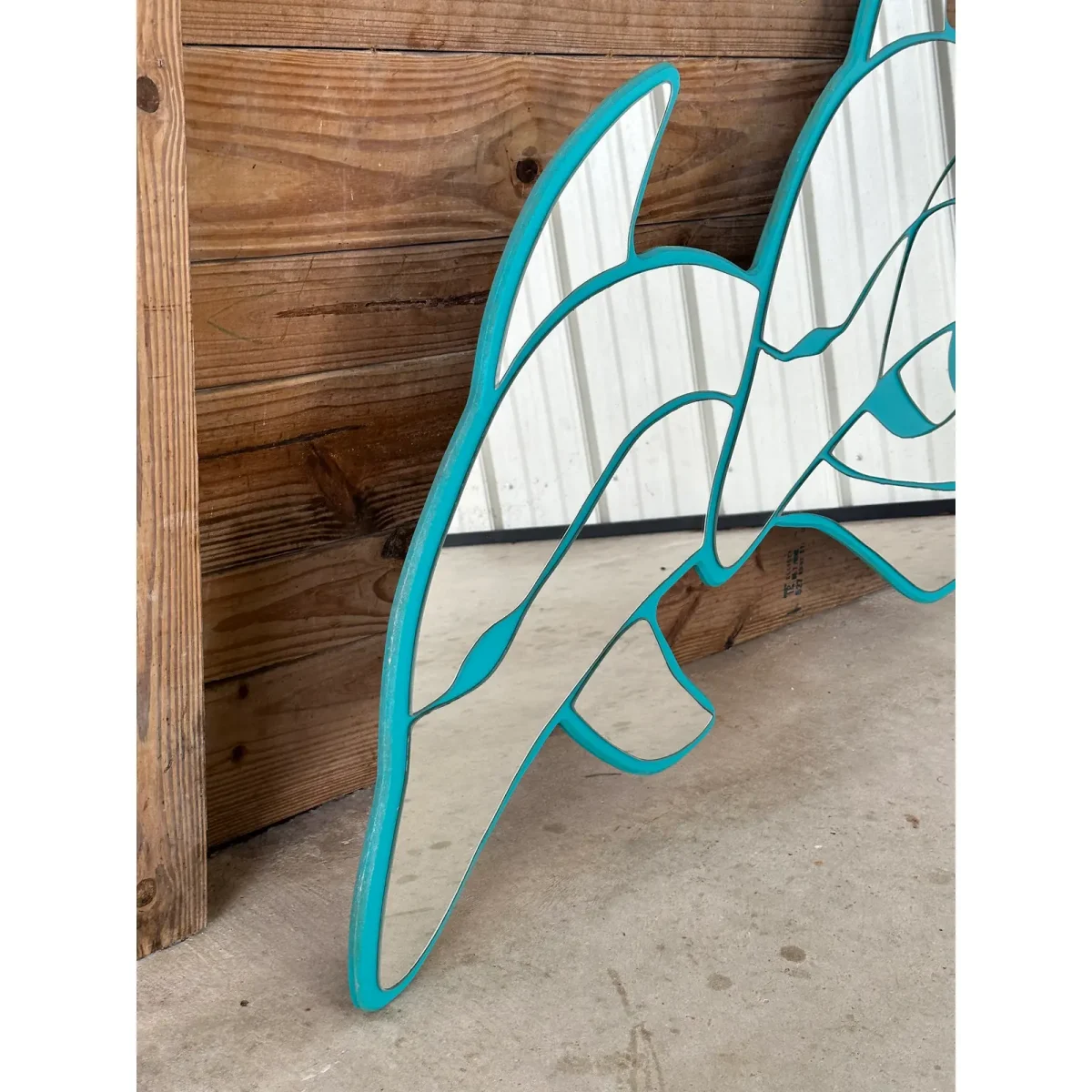 1980’s Monumental Coastal Twin Dolphin Wall Mirror | Brittany's Bamboo Barn
