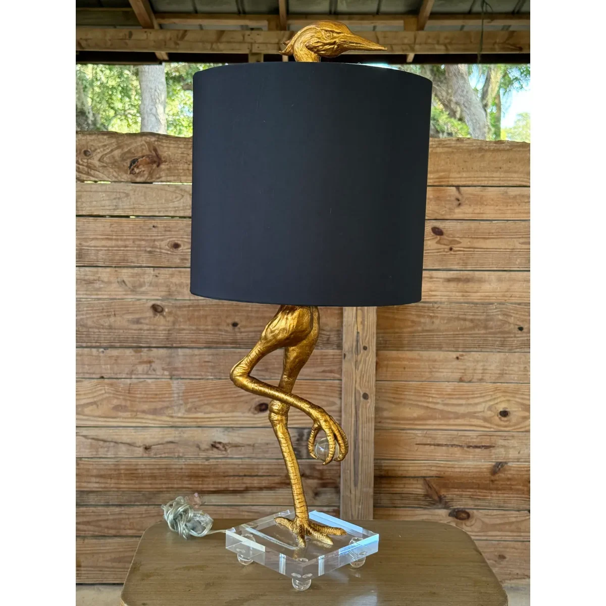 Cyan Design Antiqued Gold Ibis Buffet Lamp on Lucite Base | Brittany's ...
