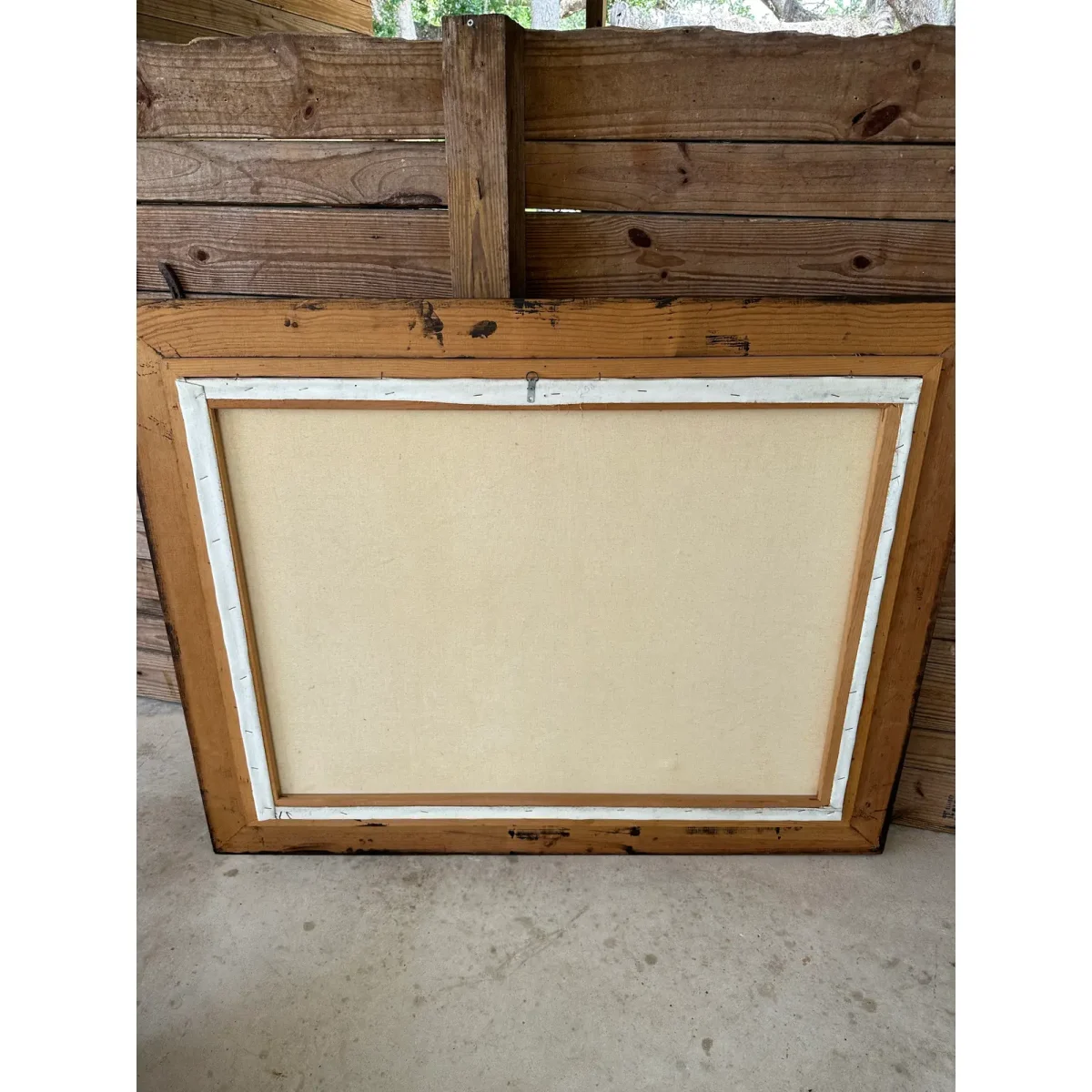 Vintage Coastal Boho Veranda Still Life Wood Framed Oil Painting on ...