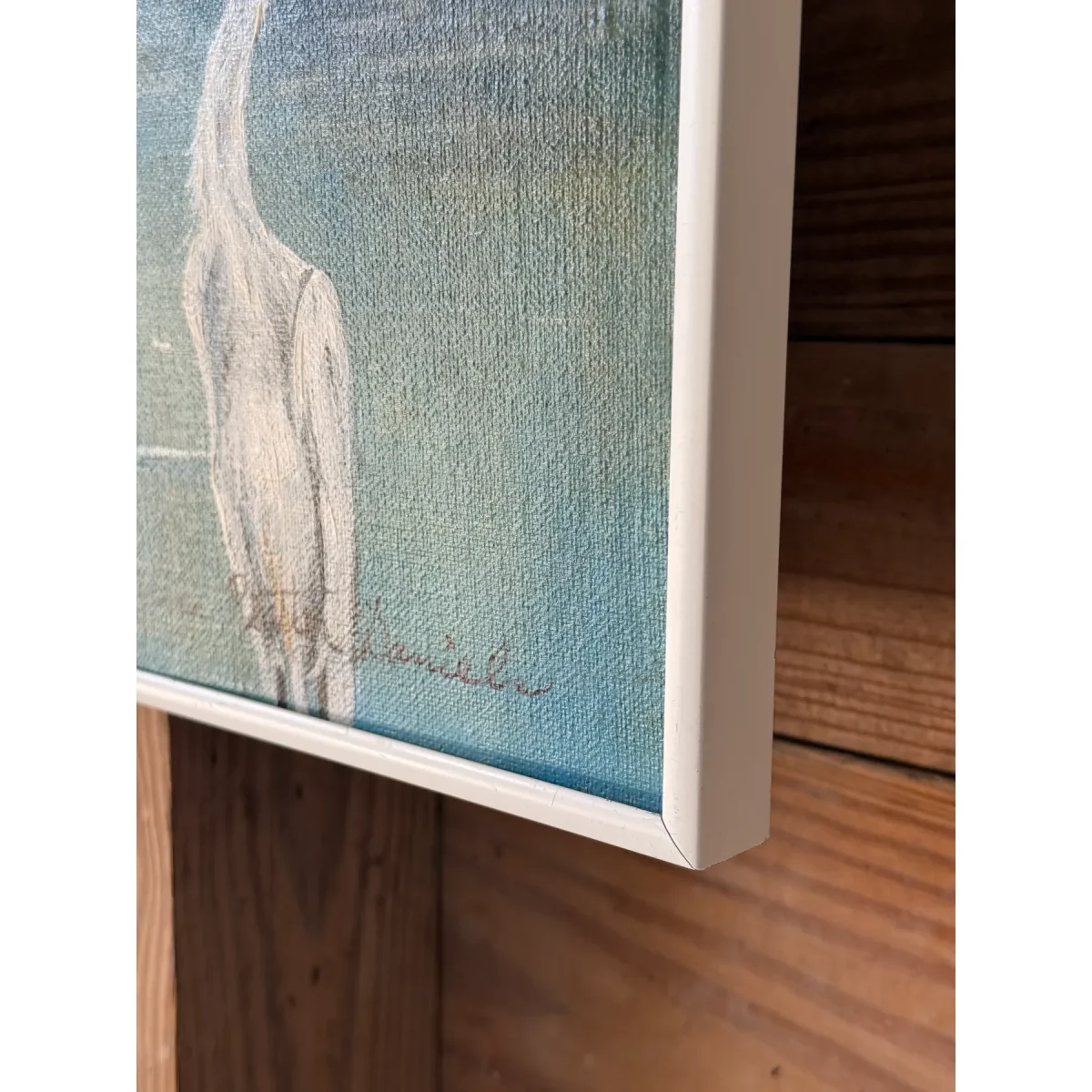 Vintage Old Florida Egret Landscape Painting by Debra Pate Daniels ...